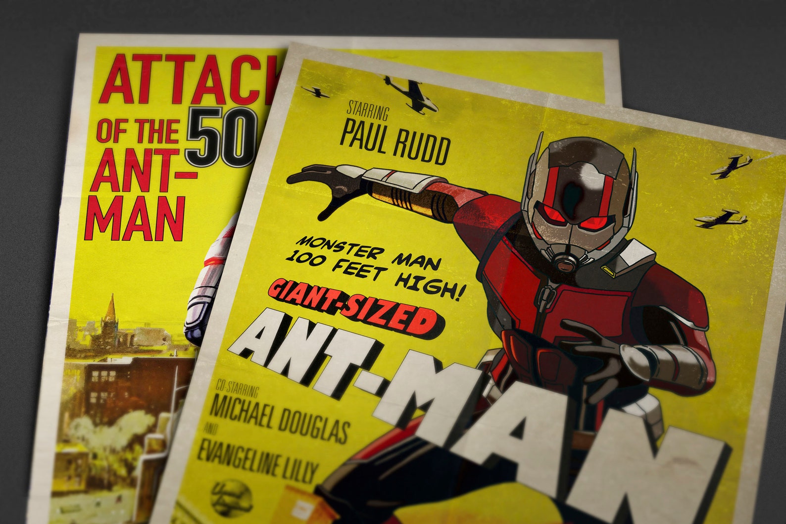 Vintage Style Ant Man Inspired - Giant Sized Ant-man - A4 A3 A2 Art ...
