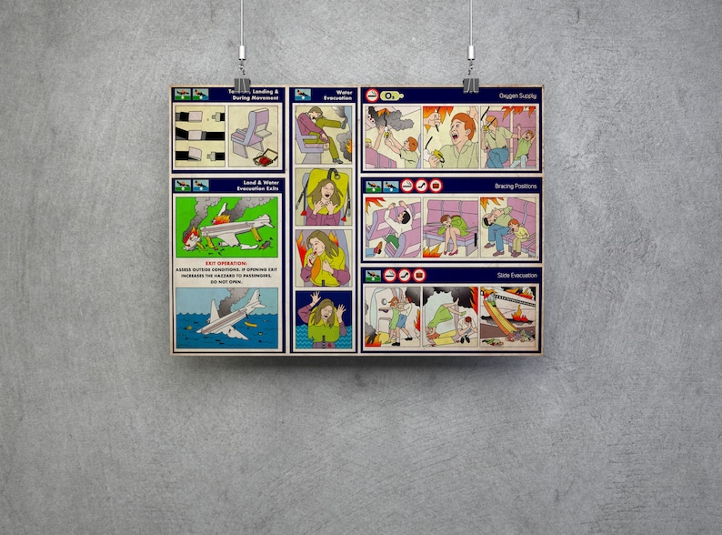 Fight Club Inspired Airplane Safety Card Movie Prop - Etsy