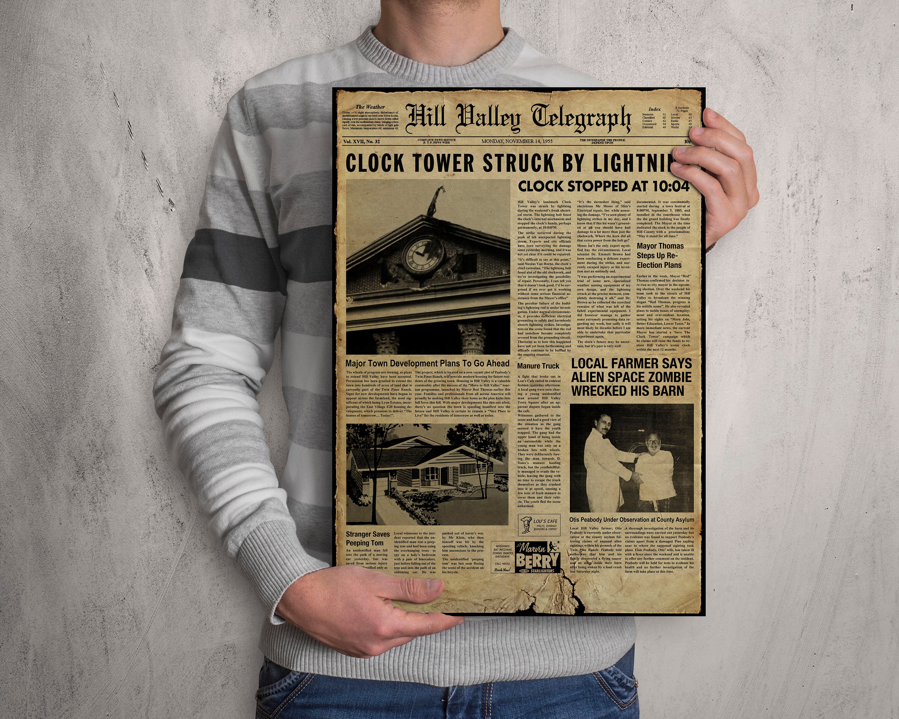 Back to the Future Inspired Hill Valley Telegraph Vintage - Etsy UK