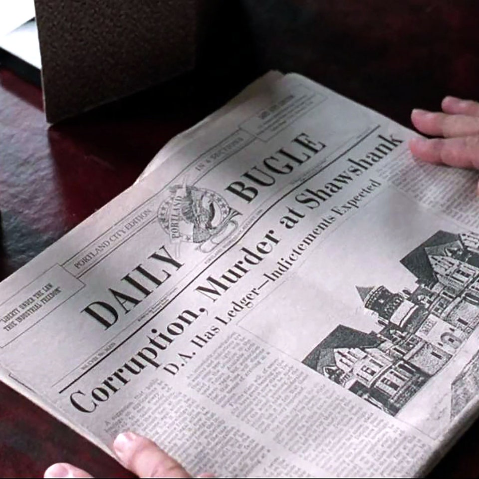 Vintage Look Shawshank Redemption Inspired Portland Daily Bugle ...