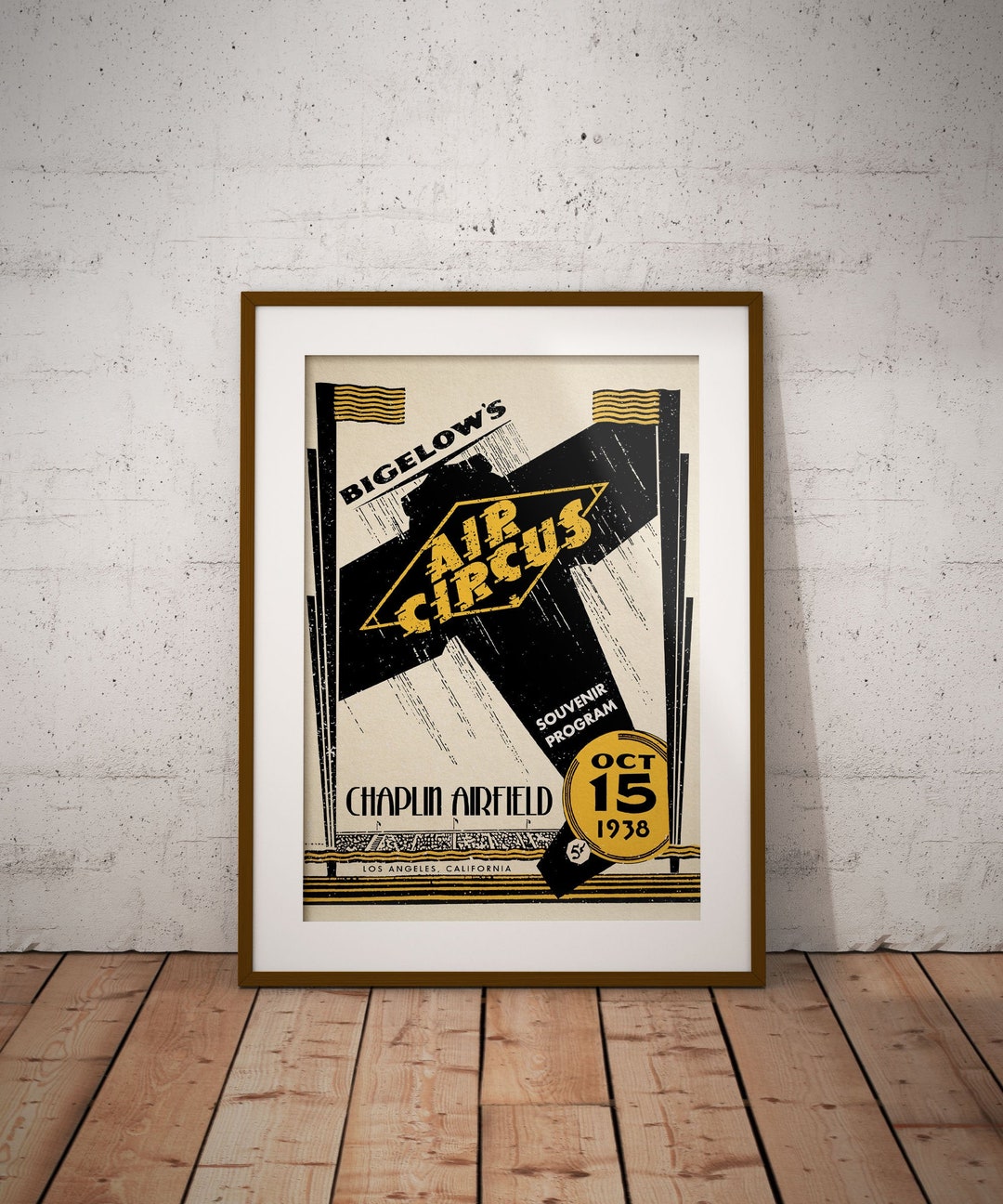 The Rocketeer Inspired Vintage Style Bigelow's Air Circus Movie Prop A4 ...