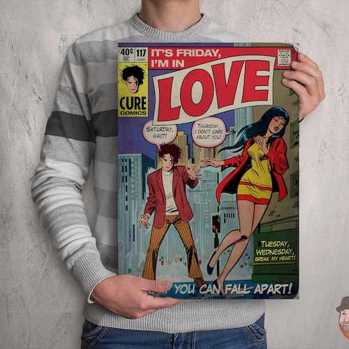 The Cure Inspired Pulp Comic Book Cover Friday I'm in - Etsy