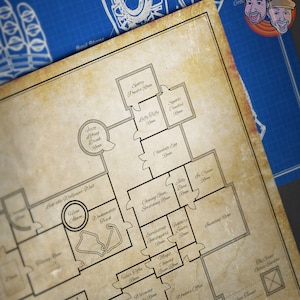 Willy Wonka Inspired Chocolate Factory Blueprint A4 A3 A2 A1 Art Print ...