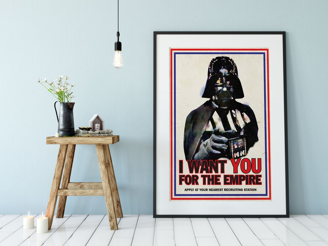 Darth Vader - I Want You - Star Wars Propaganda Art Print - Etsy