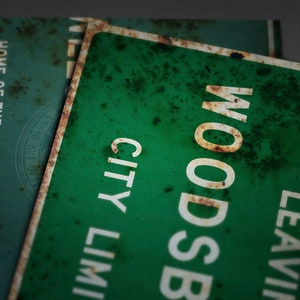 Scream Inspired Leaving Woodsboro Sign Art Print - Horror Movie Prop ...