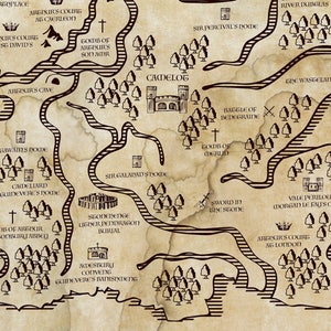 Vintage Look Map of King Arthur's Kingdom A4 A3 A2 A1 Poster Print - Etsy