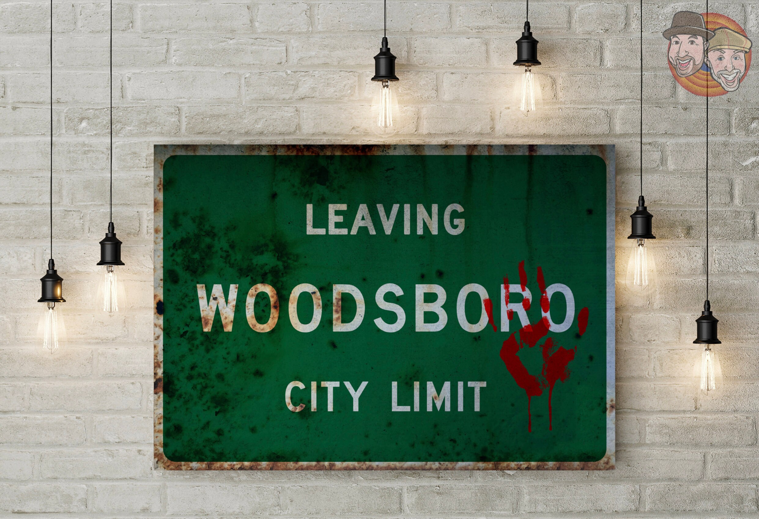 Scream Inspired Leaving Woodsboro Sign Art Print - Horror Movie Prop ...