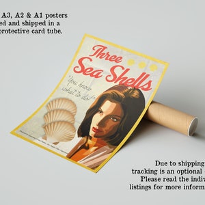 Demolition Man Inspired Sandra Bullock Three Sea Shells - A4 A3 A2 Art ...