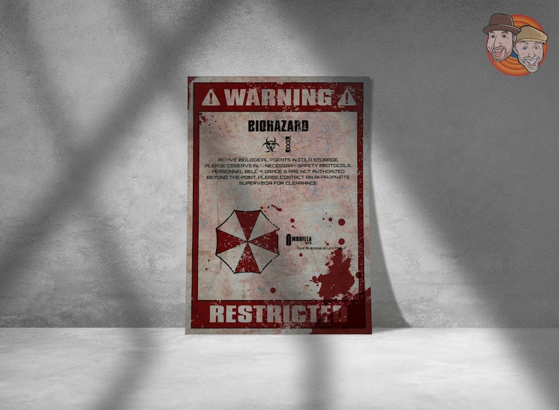 Resident Evil Inspired Warning Umbrella Biohazard - Etsy