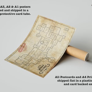 Willy Wonka Inspired Chocolate Factory Blueprint A4 A3 A2 A1 Art Print ...