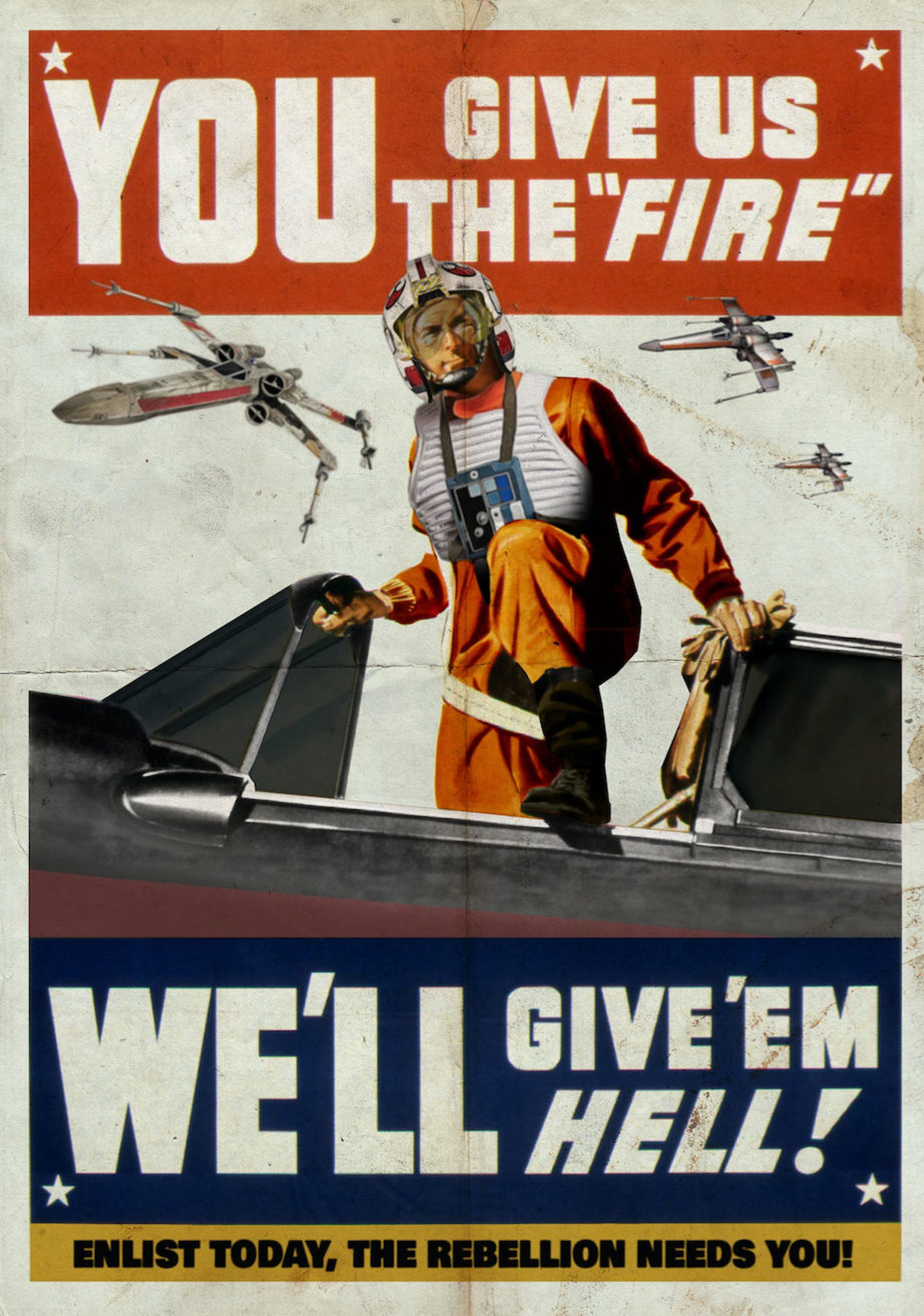 Star Wars Inspired Rebel X-wings Give 'em Hell WWII | Etsy