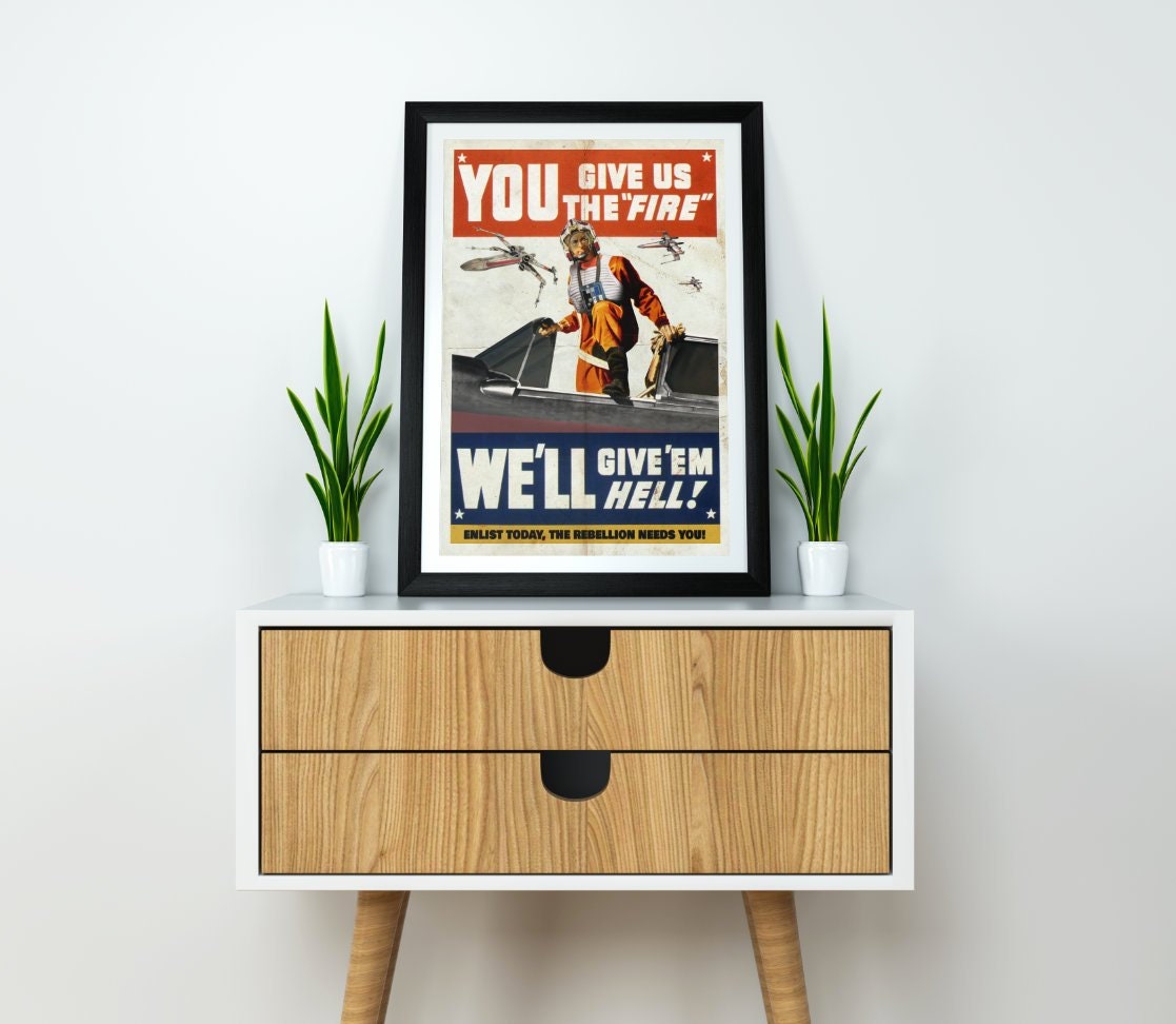 Star Wars Inspired Rebel X-wings Give 'em Hell WWII | Etsy