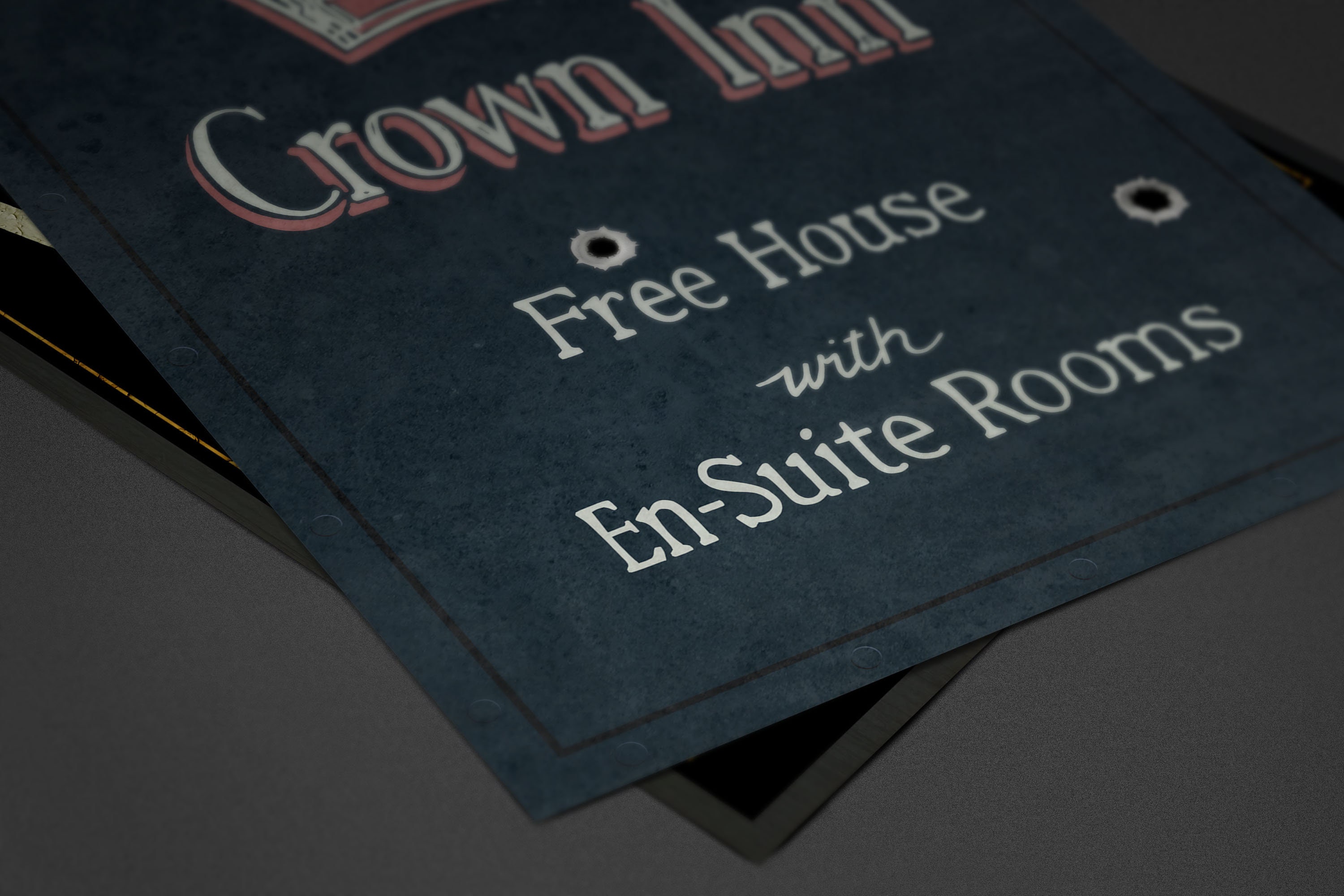 Hot Fuzz Inspired The Crown Inn Pub Sign Aged & Weathered | Etsy