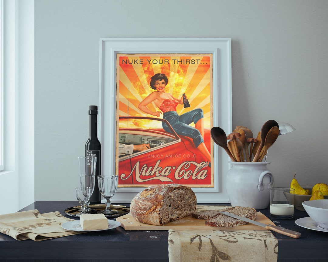 Nuka Cola Art Print: Fallout Inspired Post Apocalyptic Metal Sign - Etsy