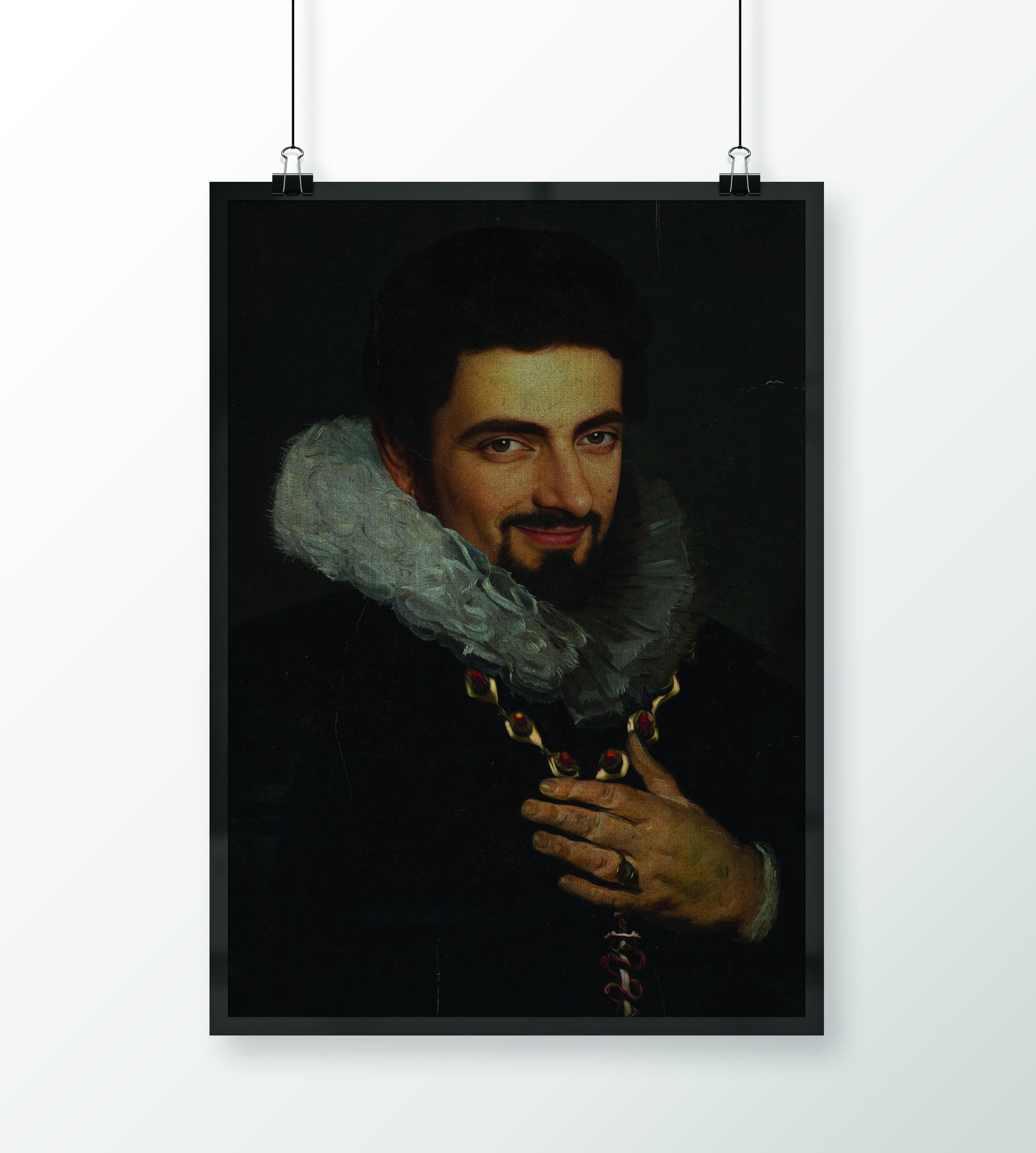Blackadder II Inspired - Edmund Blackadder Oil Portrait - A1 A2 A3 A4 ...