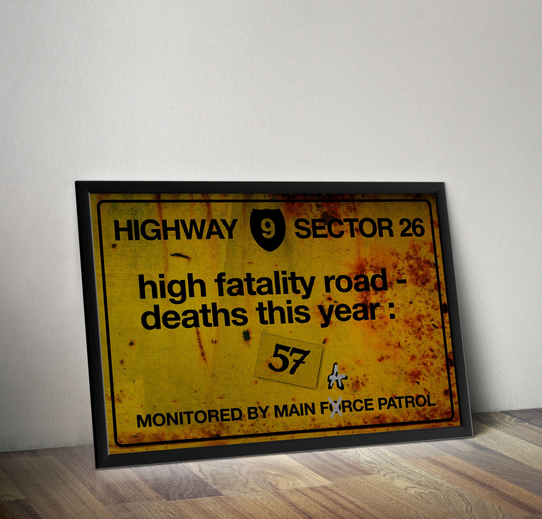 Mad Max Inspired Rusty Metal Road Sign Art Print - Etsy