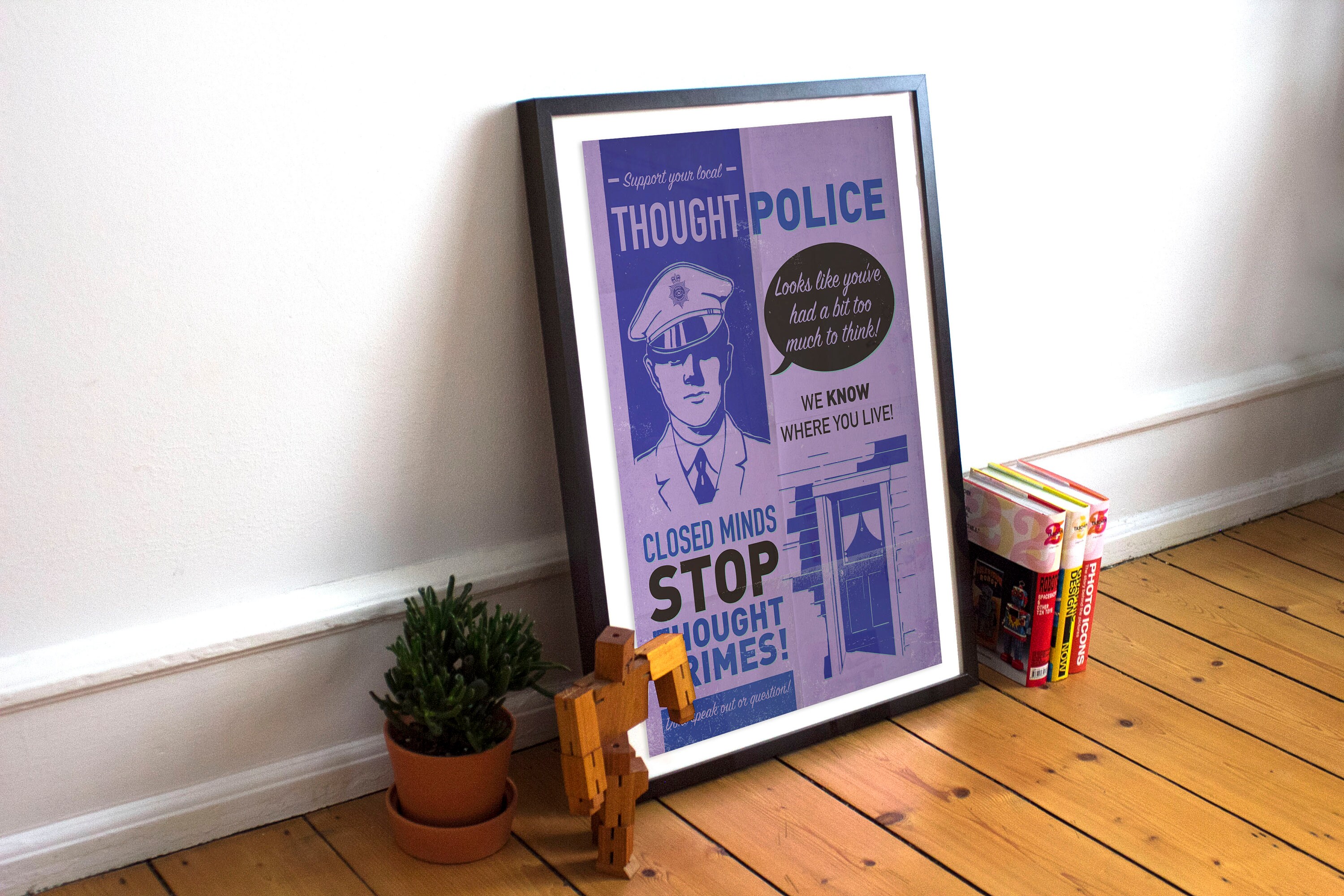 Vintage Style George Orwell 1984 Big Brother Thought Police | Etsy