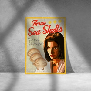 Demolition Man Inspired Sandra Bullock Three Sea Shells - A4 A3 A2 Art ...