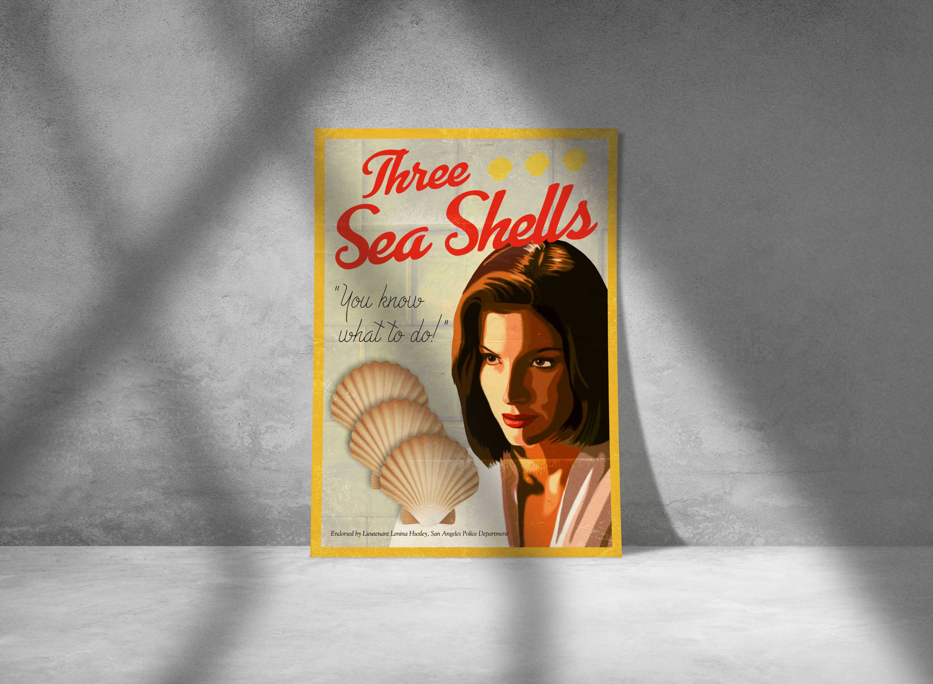 Demolition Man Inspired Sandra Bullock Three Sea Shells A4 | Etsy UK