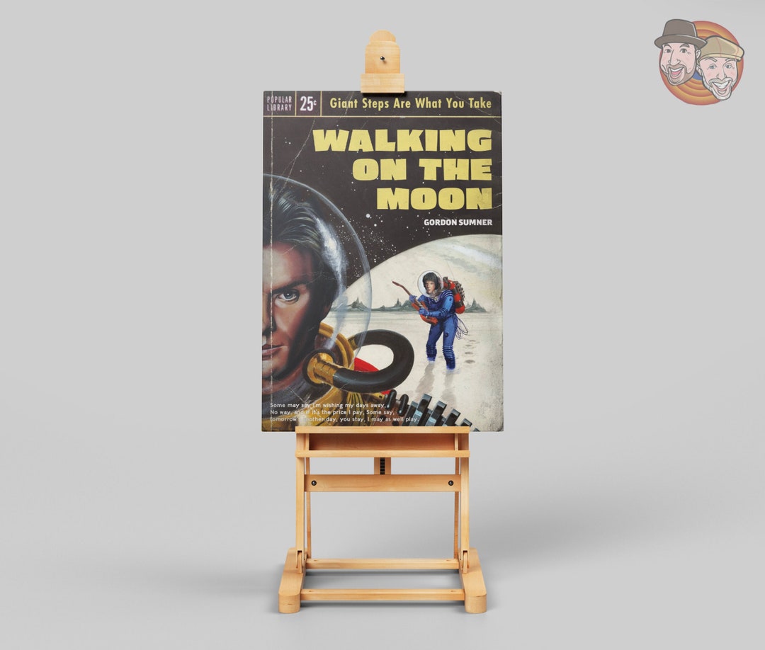 The Police 'walking on the Moon' Vintage Pulp Book Cover Art Print - Etsy