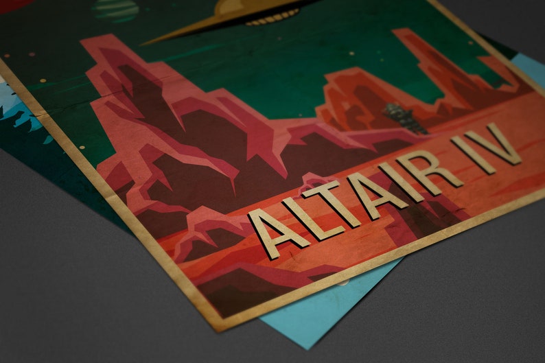 Vintage Style Forbidden Planet Inspired Travel A4 A3 A2 Art - Etsy