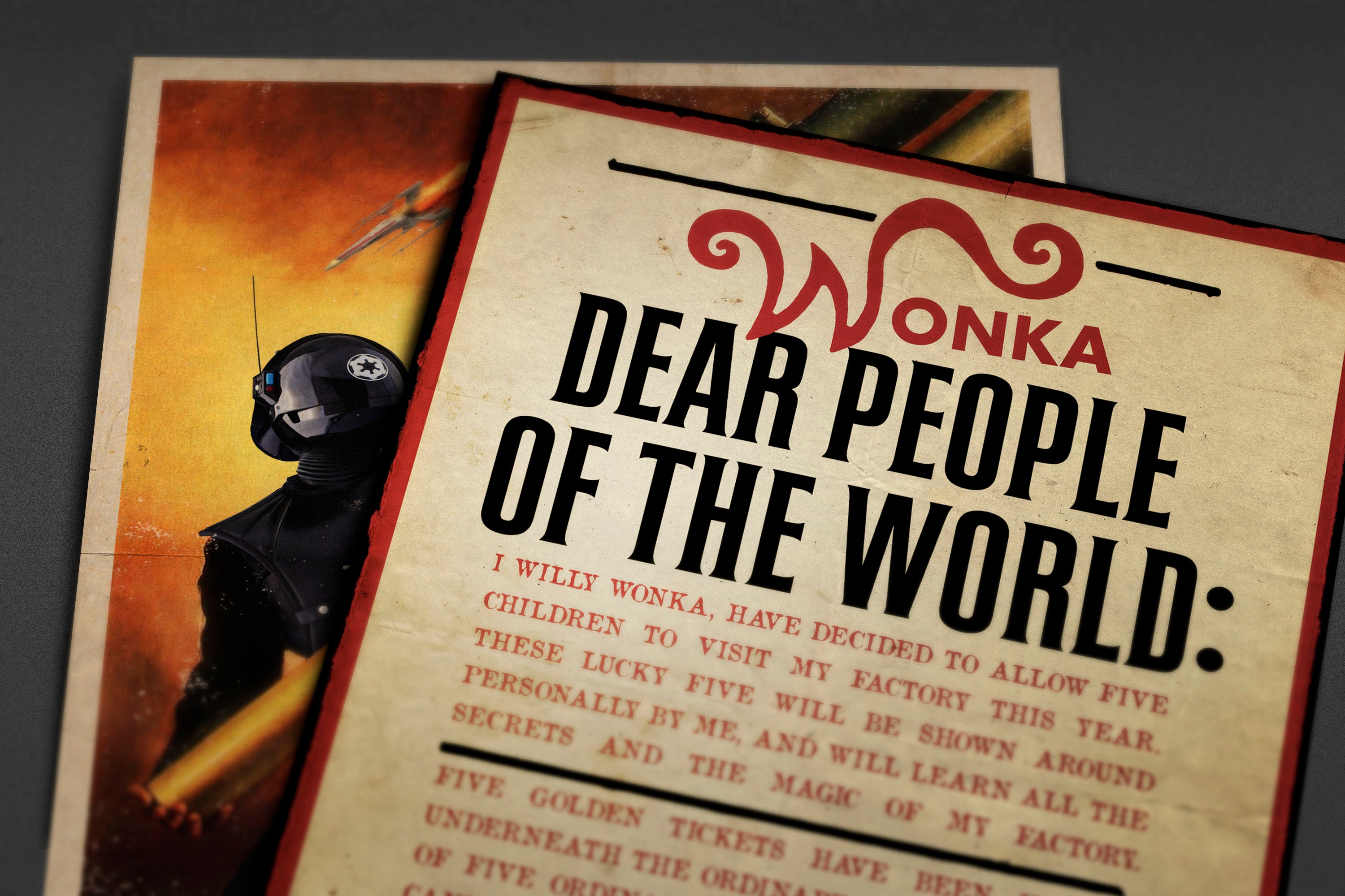 Willy Wonka Inspired Factory Tour Invitation Movie Prop A4 A3 A2 Art ...