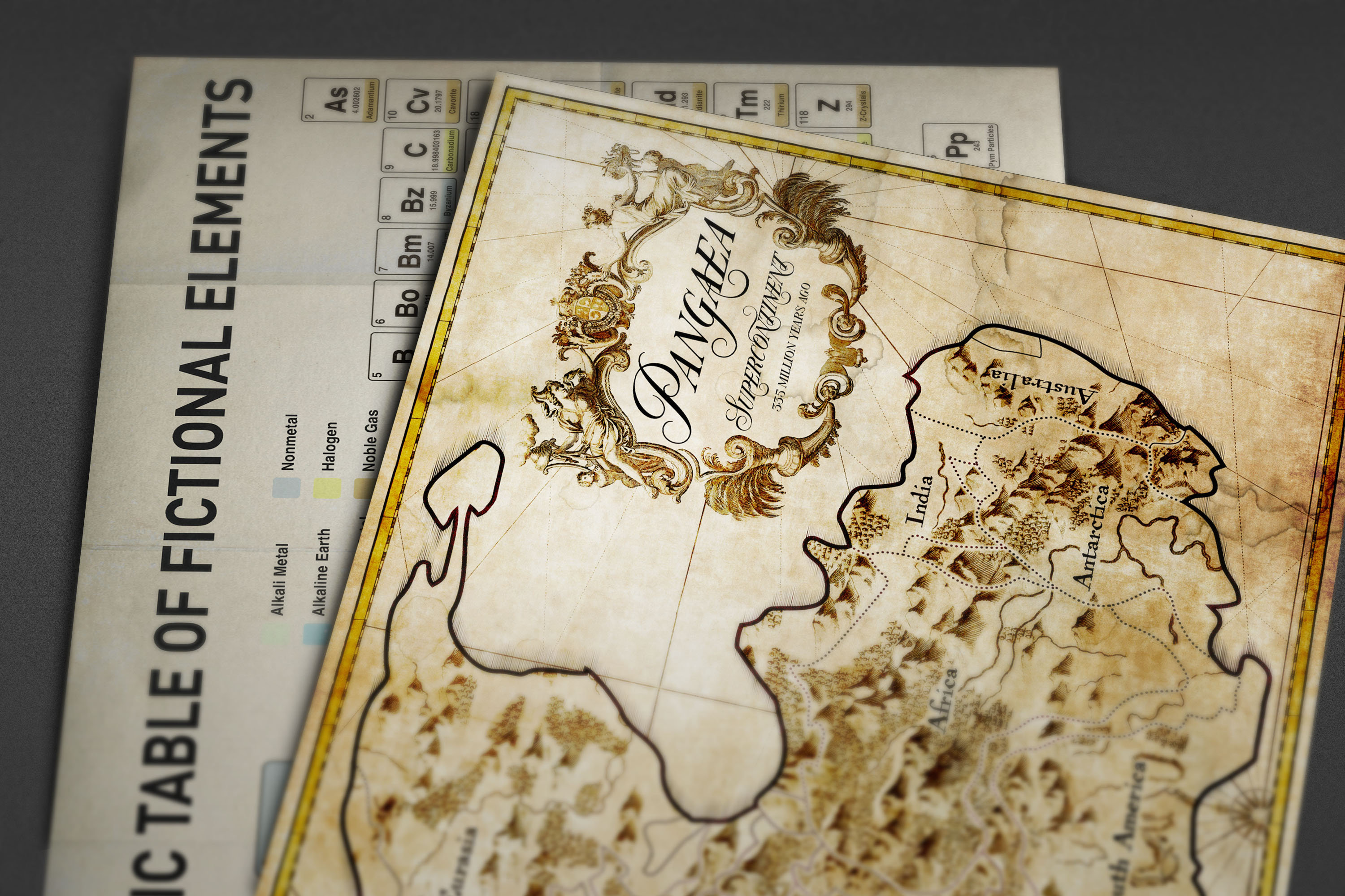 Vintage Style Map of Pangaea A4 A3 A2 A1 Art Print - Etsy UK