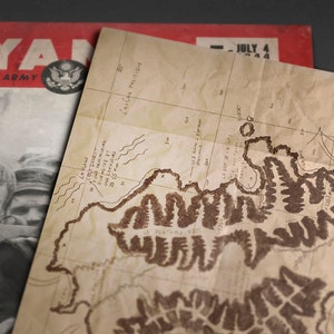 Lost Inspired Danielle Rousseau's Island Map TV Prop Replica A4 A3 A2 ...