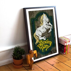 Prancing Pony Pub Sign Art Print: Middle Earth Decor - Etsy