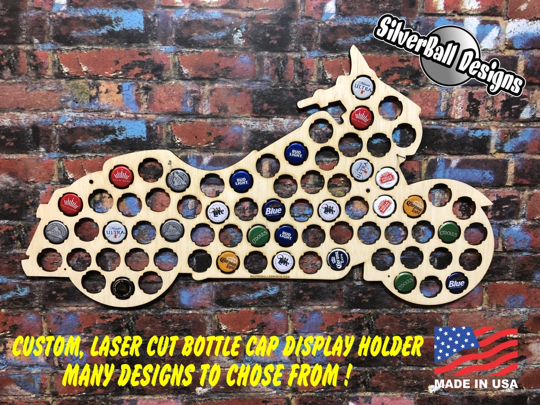 Motorcycle Cruiser Design Bottle Cap Holder Custom Beer Pop Bottle Cap ...