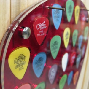 Guitar Pick Collection Display (large) - Custom Laser Cut Wall Hanging ...