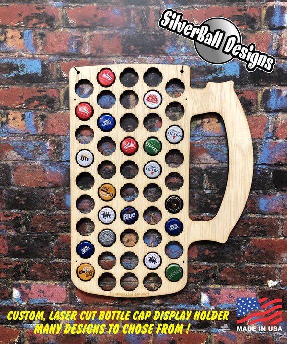 Beer Mug Glass Design Cap Holder Custom Beer Pop Bottle Cap - Etsy