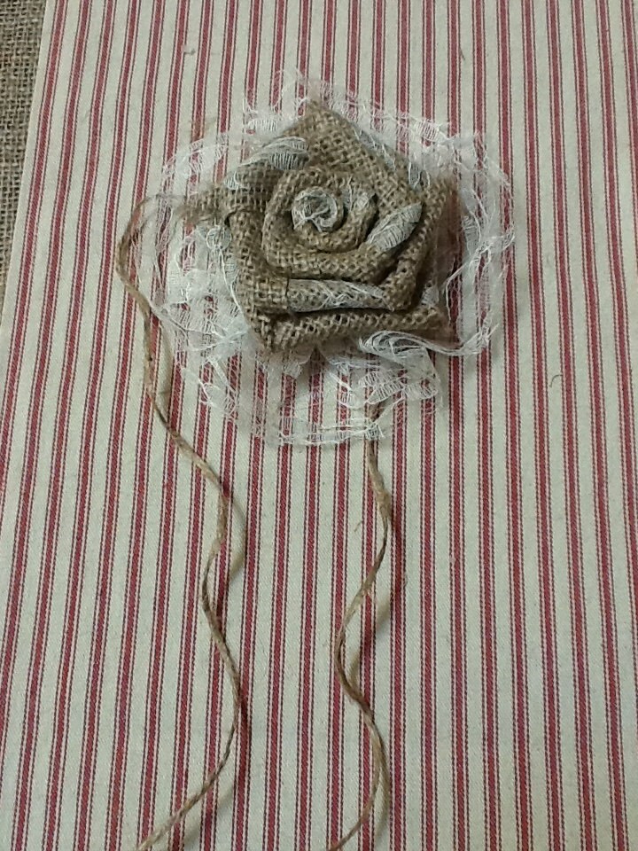 Natural Burlap Flower Pew Sash Tie Wedding Chair Reception | Etsy