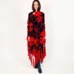 Lost Souls Shawl Crochet 13 Skulls Dark Academia Clothing Halloween ...