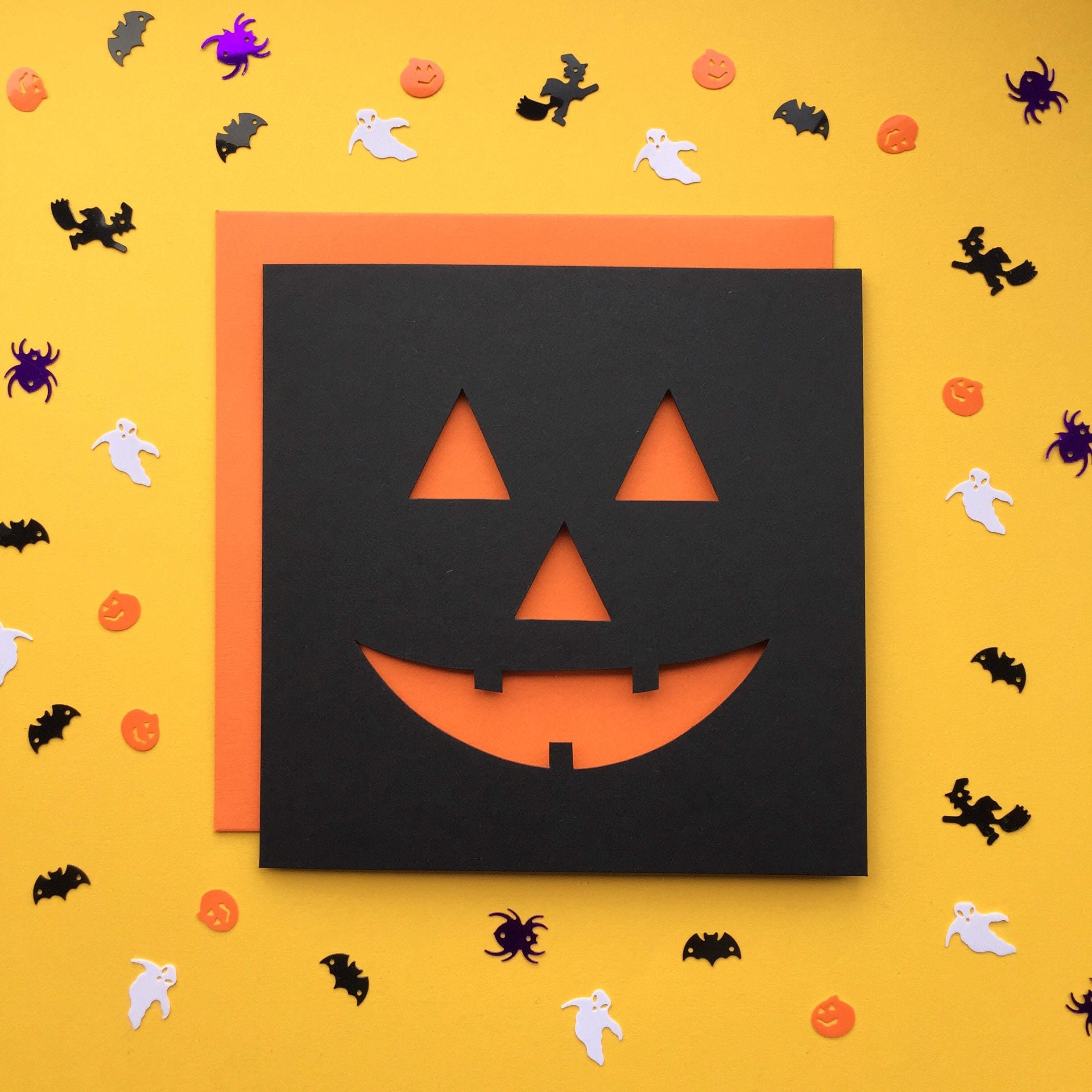 Pumpkin CardHalloween CardSpooky CardCut Out CardScary | Etsy