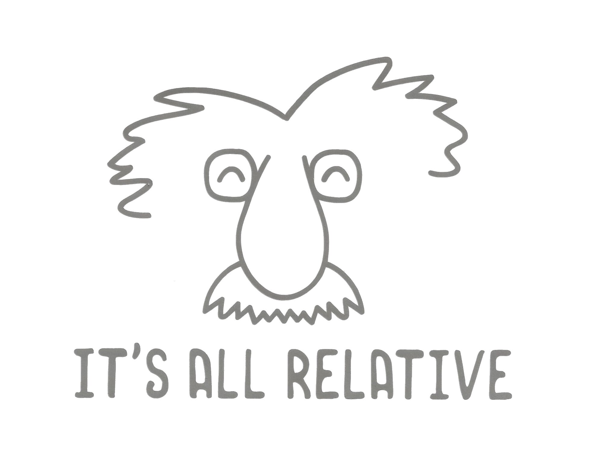 Vinyl Decal Einstein it's All Relative | Etsy