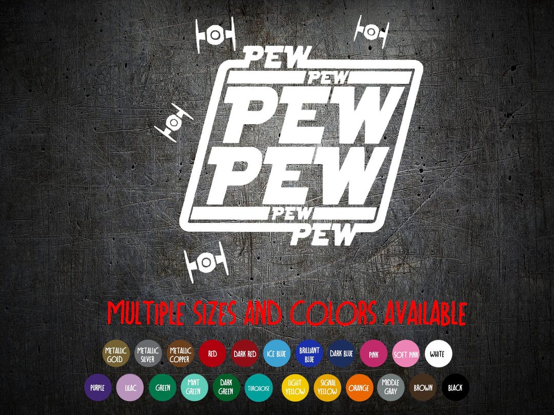 PEW PEW Space Battle Vinyl Decal - Etsy