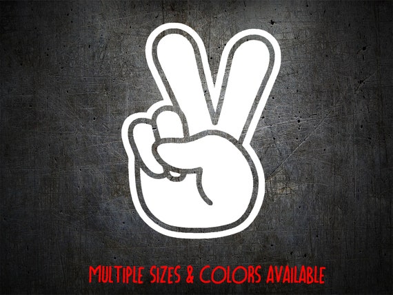 Vinyl Decal 1960s Hippie Peace Sign Fingers - Etsy