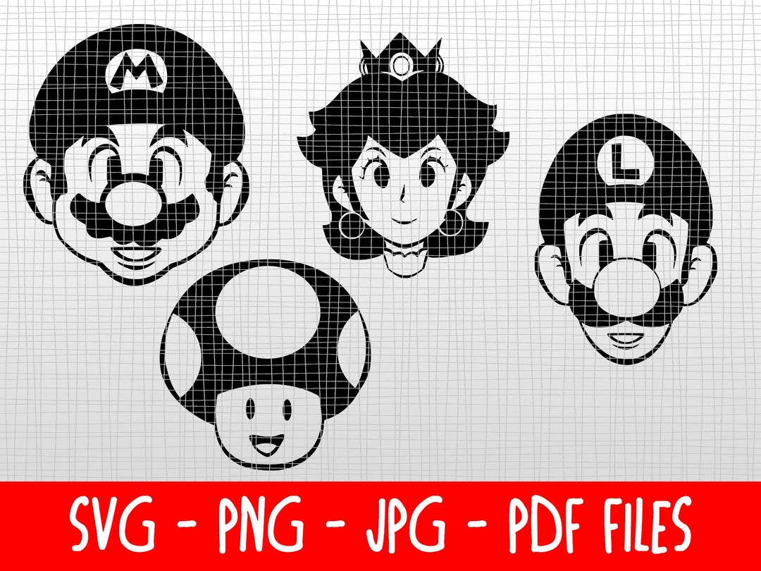 Downloadable Svgs - Super Mario Bros - Etsy