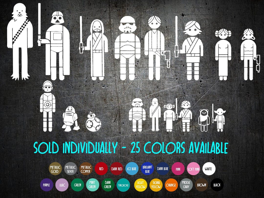Family Style Decals - Star Wars Characters (#2) - Etsy