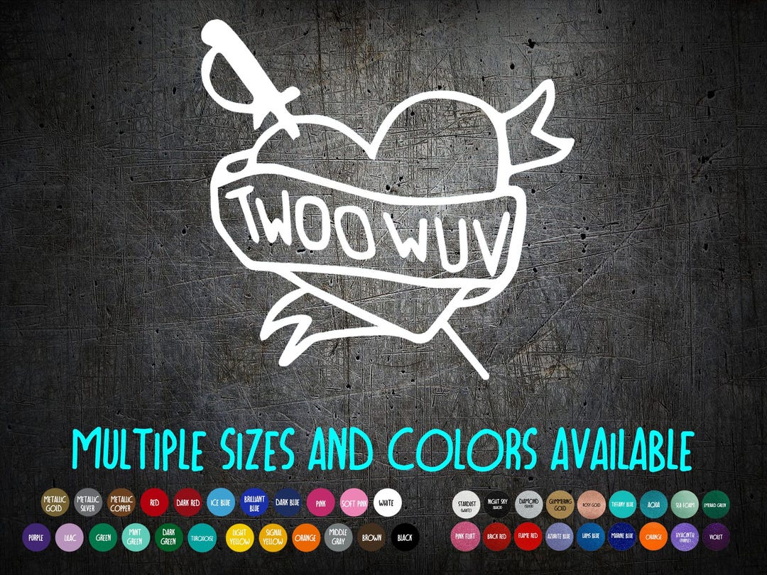 Vinyl Decal - Princess Bride - Twoo Wuv - Etsy