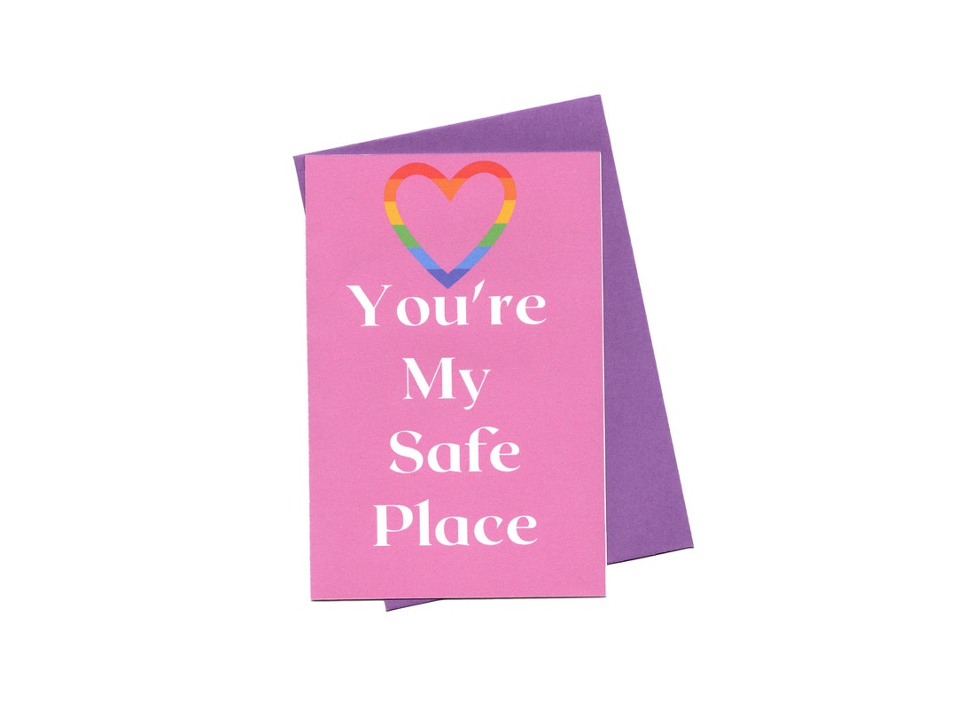 LGBTQ Greeting Card You're My Safe Place - Etsy