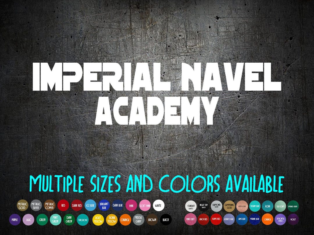 Fictional College - Rear Window Decal - Imperial Naval Academy - Etsy