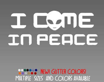 Alien Peace Decal - Etsy