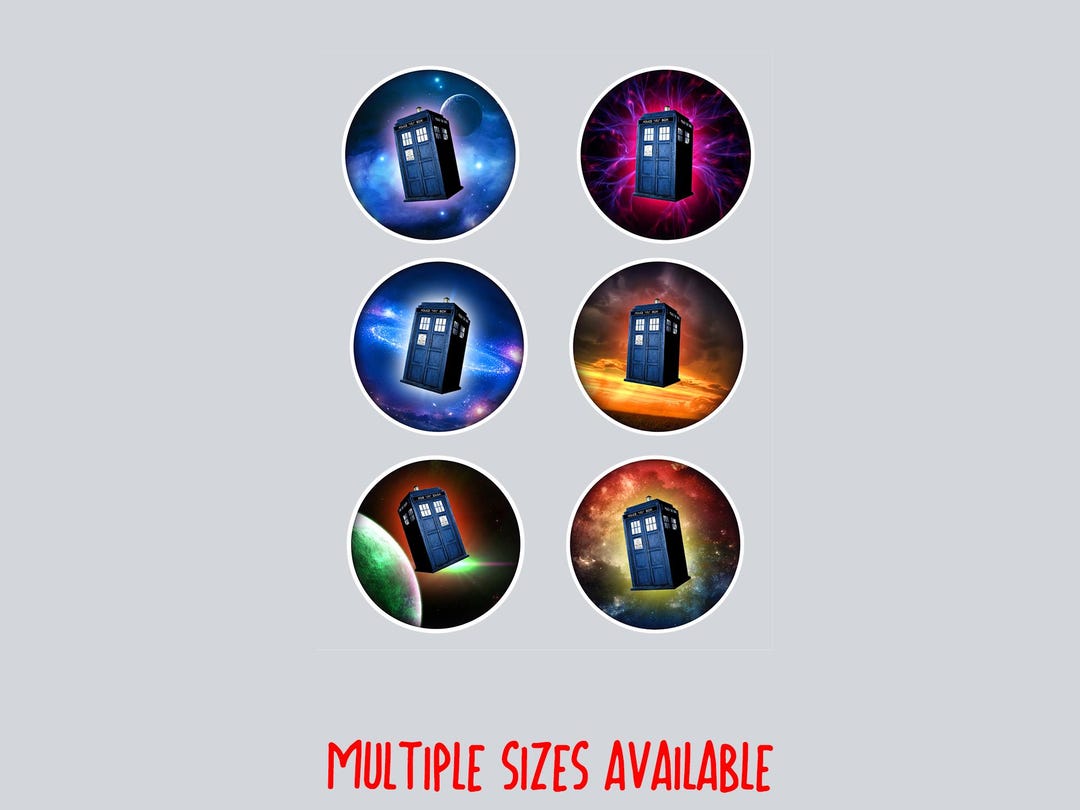 Color Stickers - Dr. Who Tardis - Set of 6 - Etsy
