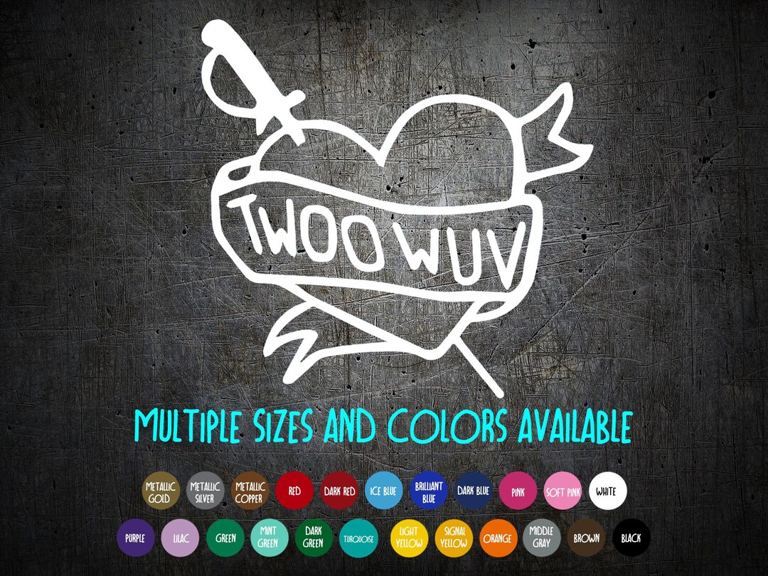 Vinyl Decal - Twoo Wuv - Etsy