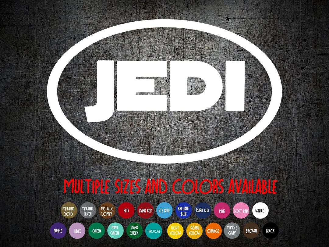 Vinyl Decal - Oval - JEDI - Etsy