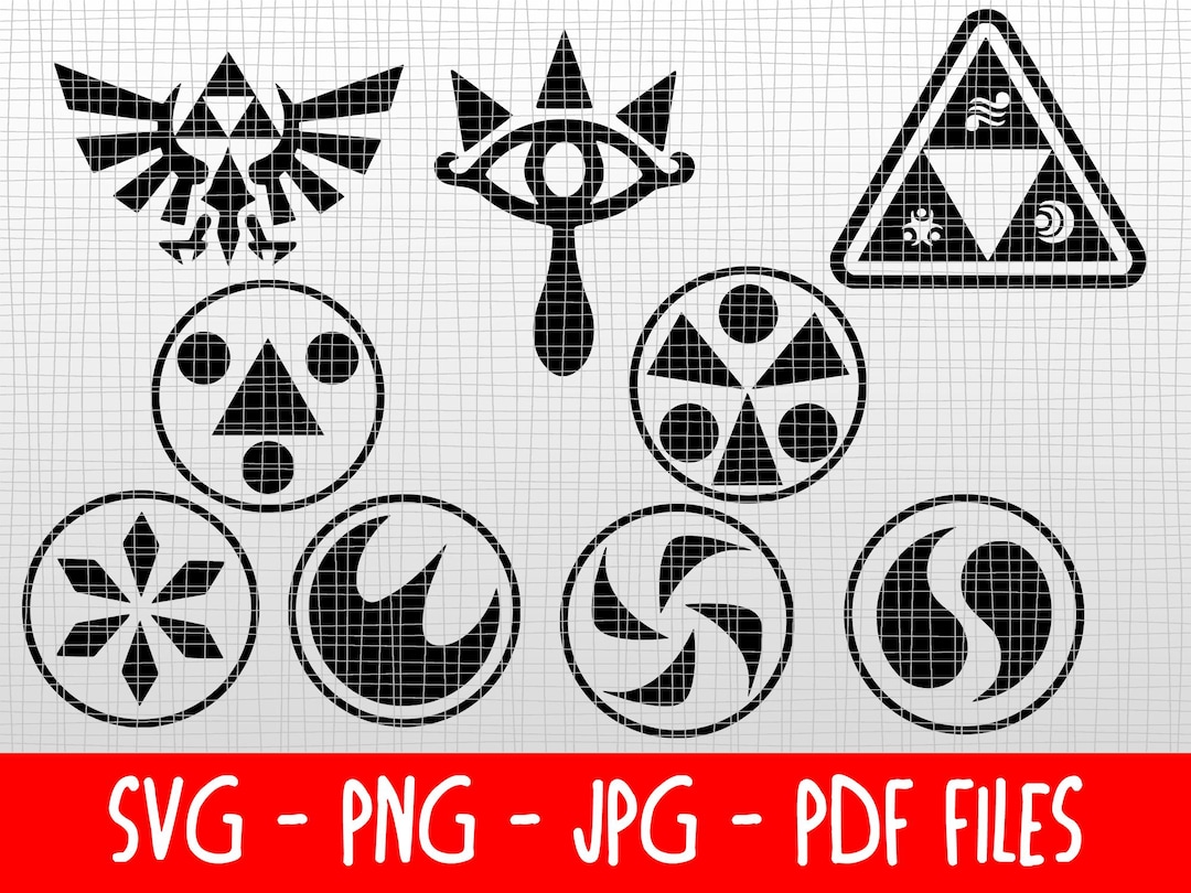 Downloadable Svgs - Legend of Zelda Symbols - Etsy