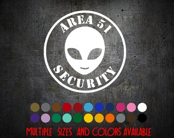 Area 51 Controlled Vehicle Permit Decal Car STICKER Access Area 51 ...