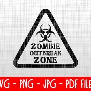 Downloadable SVG - Zombie Outbreak Zone - Biohazard - Etsy